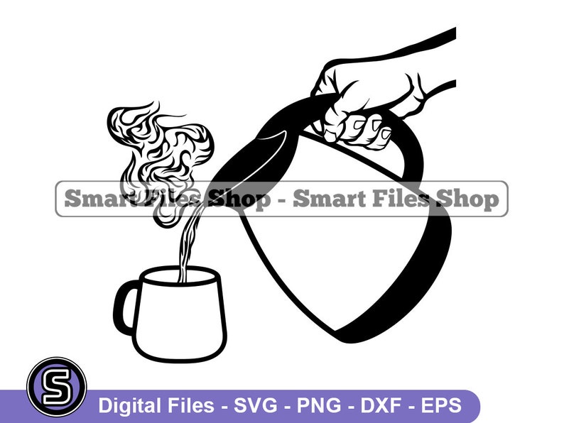 Hot Water SVG Boiling Water Svg Coffee Svg Tea Svg Hot | Etsy