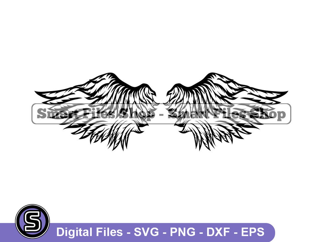 Wings 21 SVG, Wings SVG, Flying Svg, Wings Dxf, Wings Png, Wings ...
