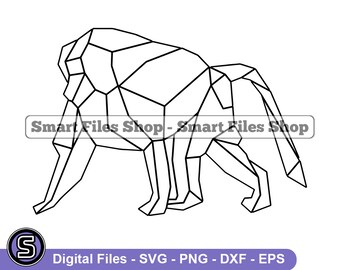 Drawing & Illustration Digital Art & Collectibles Outline baboon dxf ...