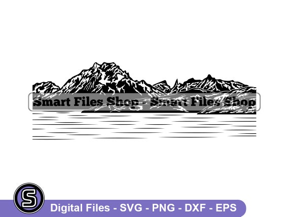 Mountain Lake 2 Svg Lake Svg Mountain Svg Mountain Dxf | Etsy
