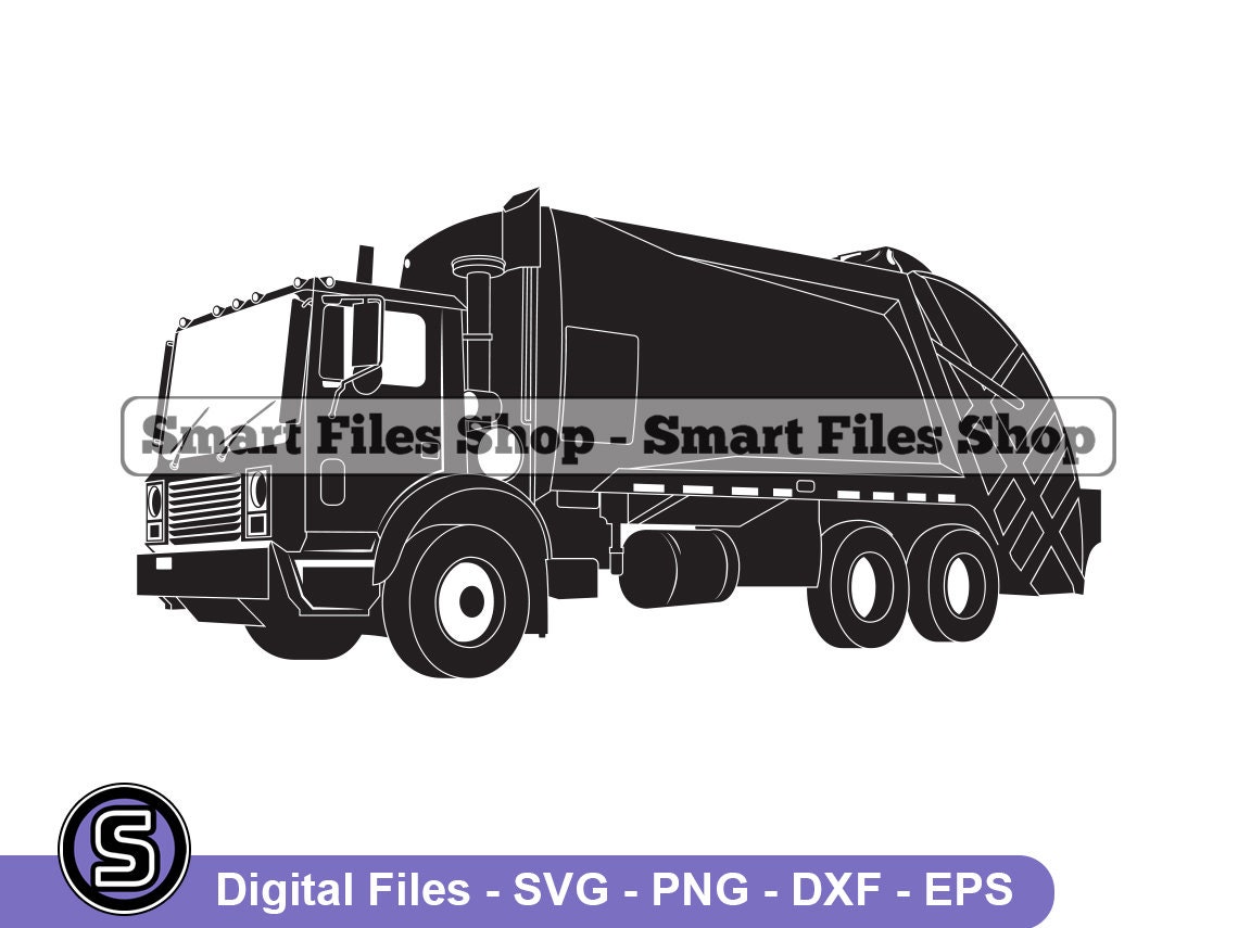 Garbage Truck 2 Svg Garbage Truck Svg Garbage Svg Trash - Etsy