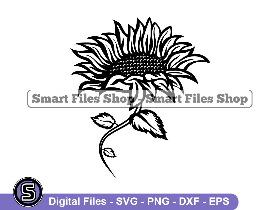 Sunflower 3 Svg Sunflower Svg Sunflower Dxf Sunflower Png - Etsy
