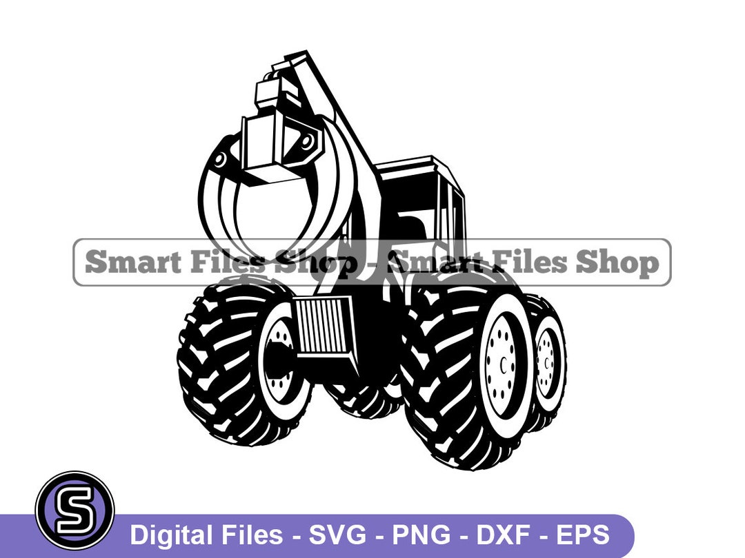 Grapple Skidder Svg, Heavy Equipment, Industrial Svg, Grapple Skidder ...