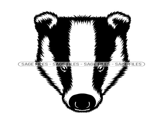 Honey Badger Head Clipart