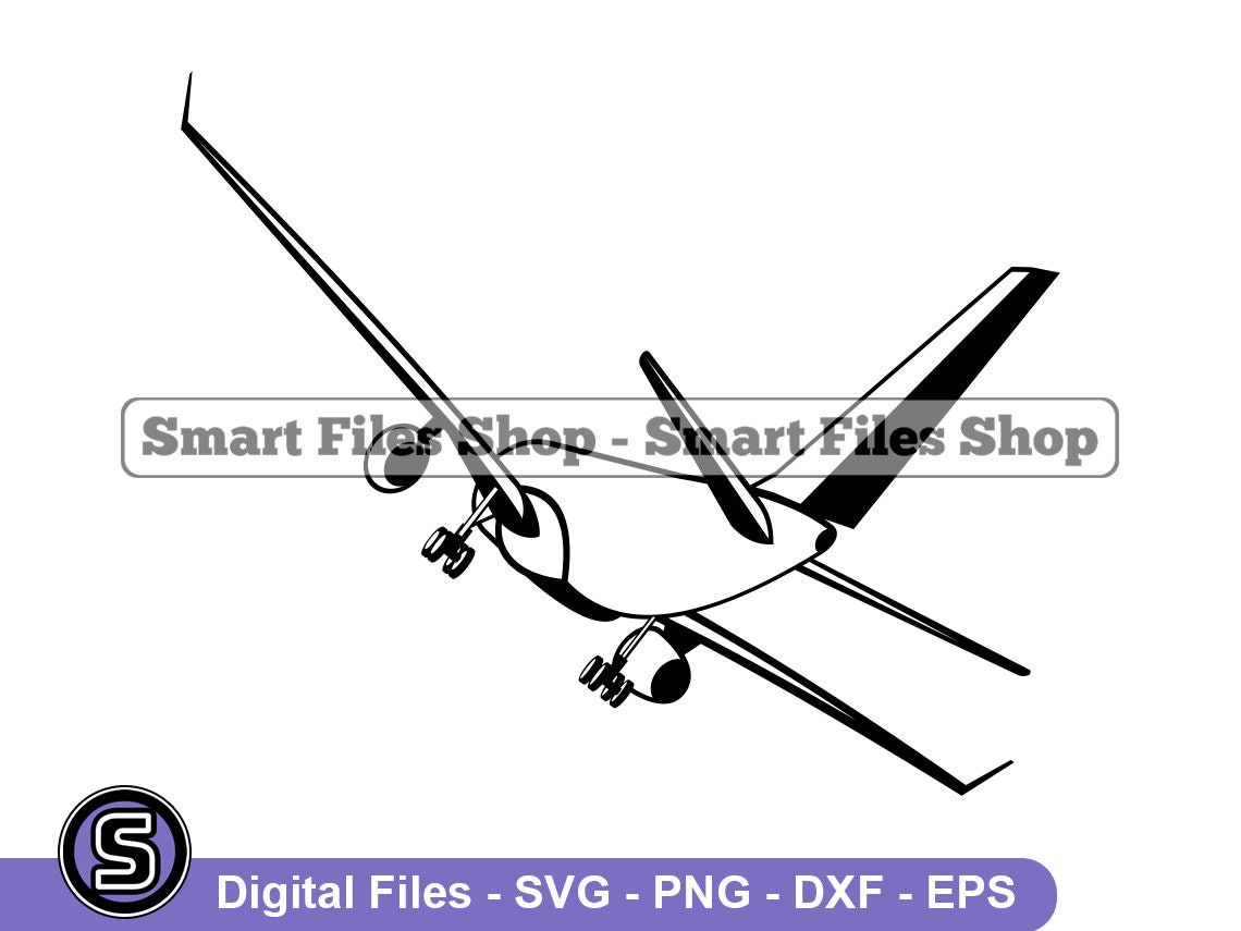 Flying Airplane Svg Airplane Svg Jumbo Jet Svg Airplane | Etsy