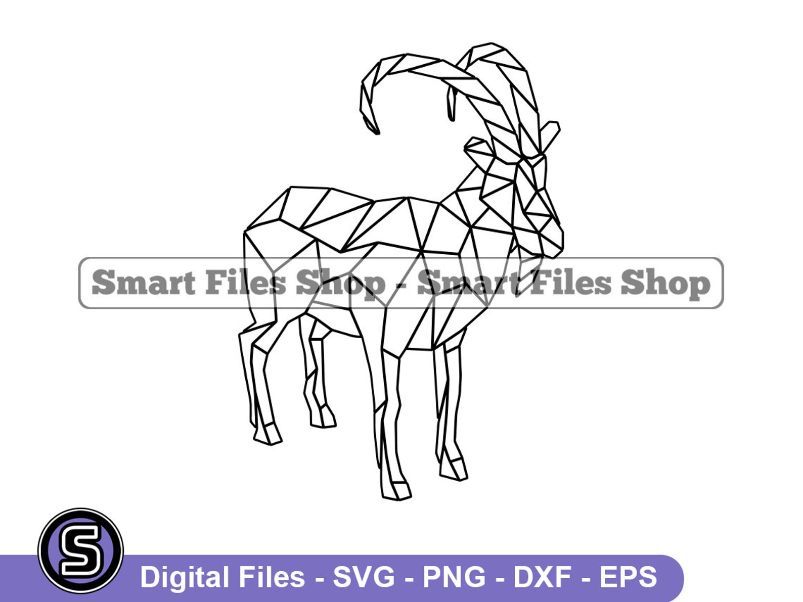 Geometric Goat Outline Svg Goat Svg Geometric Animals Svg - Etsy