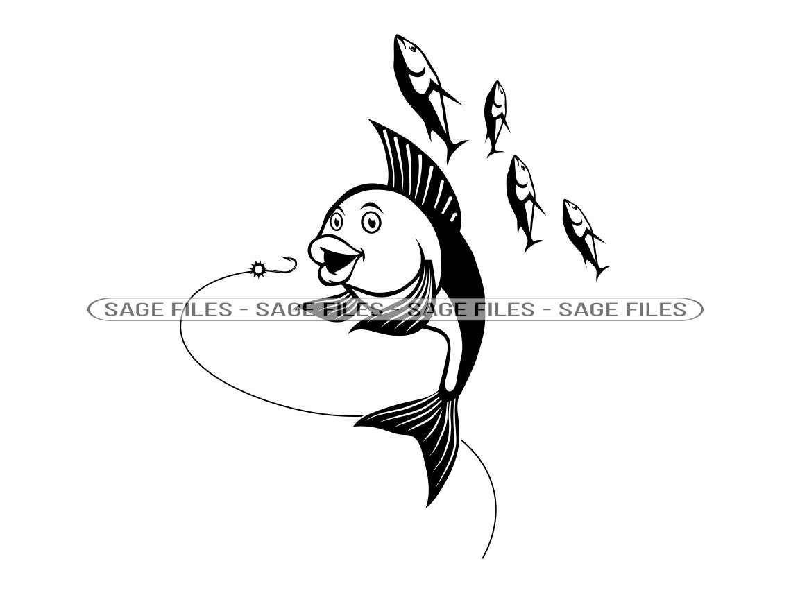 Cute Fish Logo Svg Fishing Bait Svg Fishing Svg Fish Svg - Etsy