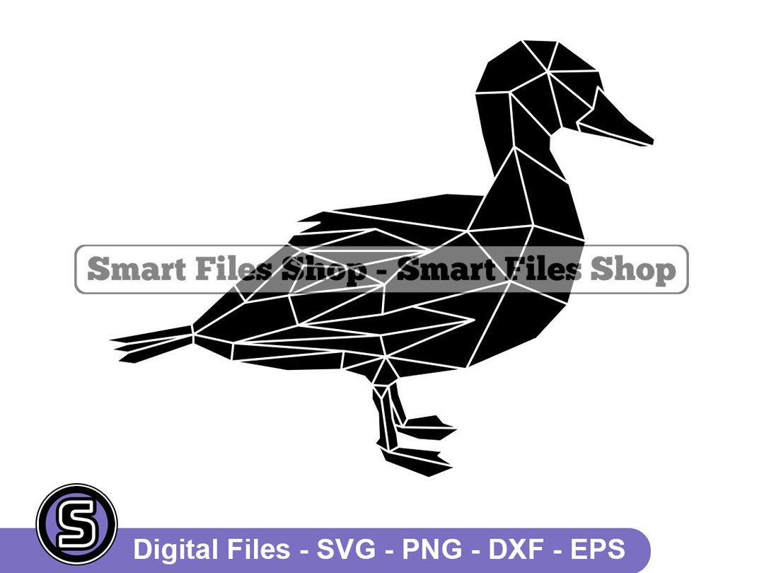 Pato geométrico svg, pato svg, animales geométricos svg, animales svg ...