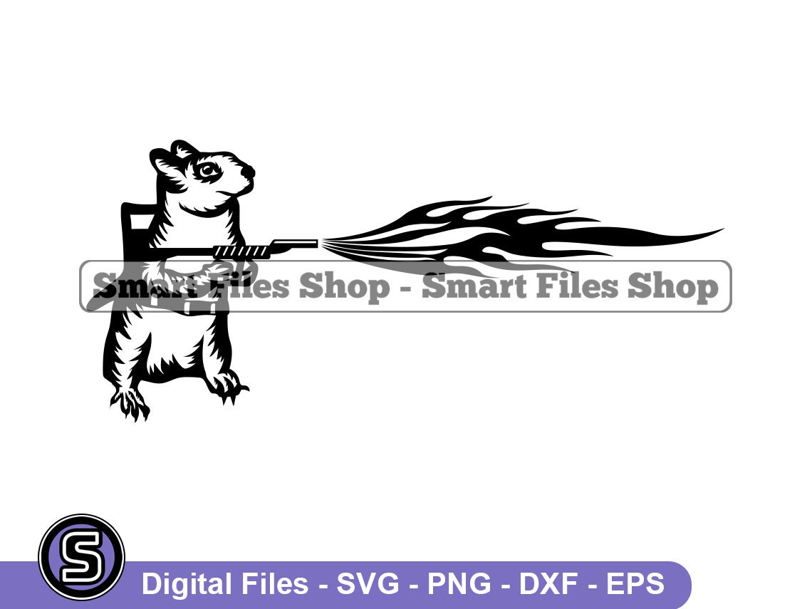 Squirrel Flame Thrower SVG Squirrel Svg Squirrel Dxf | Etsy