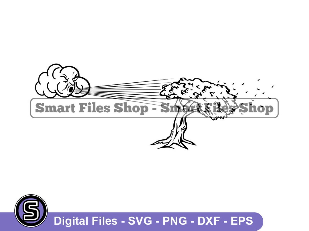 Strong Wind Svg, Wind Svg, Weather Svg, Wheat Field Svg, Wind Dxf, Wind ...