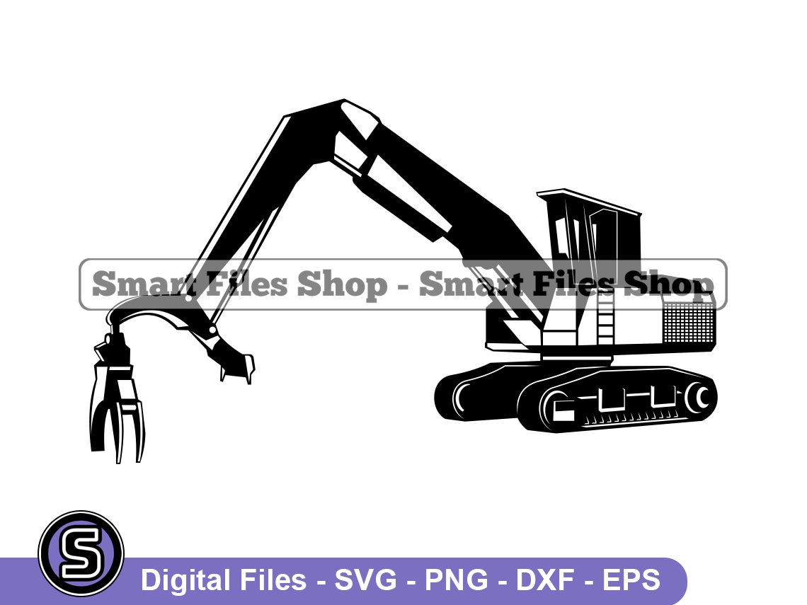 Log Loader High Line Svg Log Loader Svg Heavy Equipment Svg - Etsy México