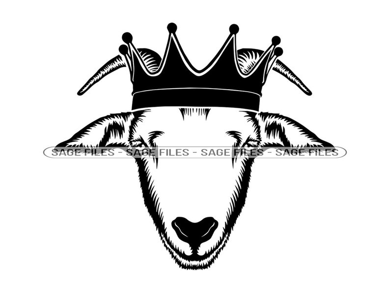 Goat in Crown SVG Goat SVG King Goat SVG Farm Animals Svg - Etsy Ireland