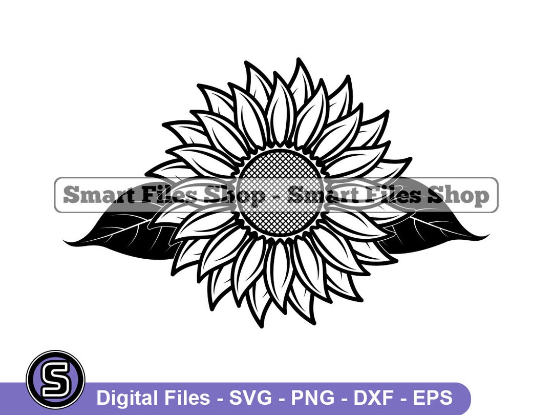 Sunflower 8 Svg, Sunflower Svg, Sunflower Dxf, Sunflower Png, Sunflower ...