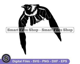 Flying Crow Svg - Etsy