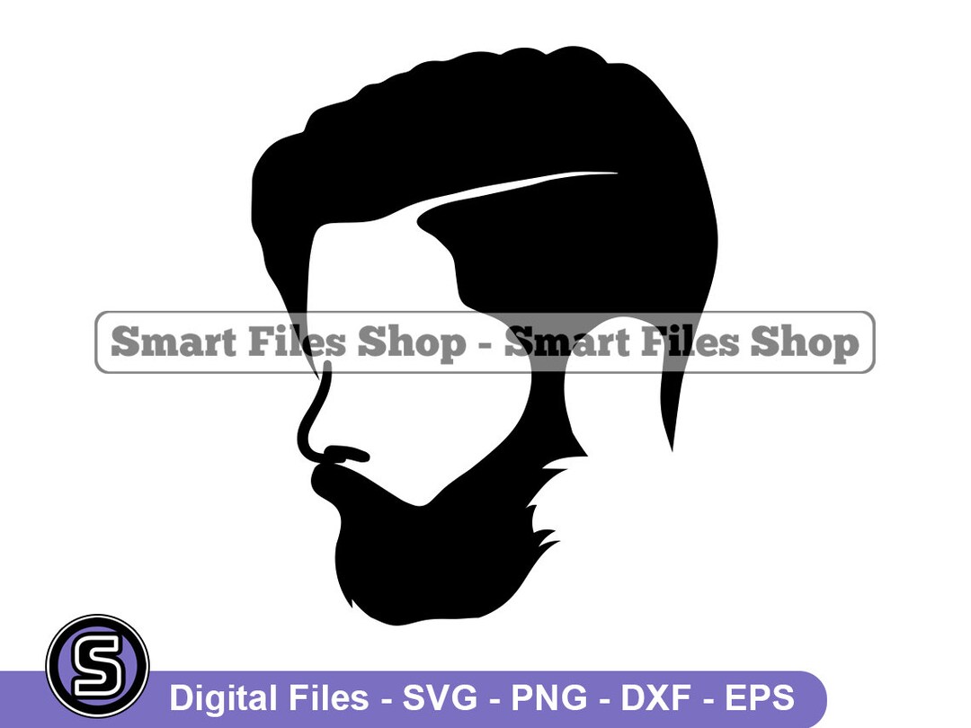 Bearded Man 2 SVG, Bearded Man SVG, Man Face Svg, Beard Svg, Bearded ...