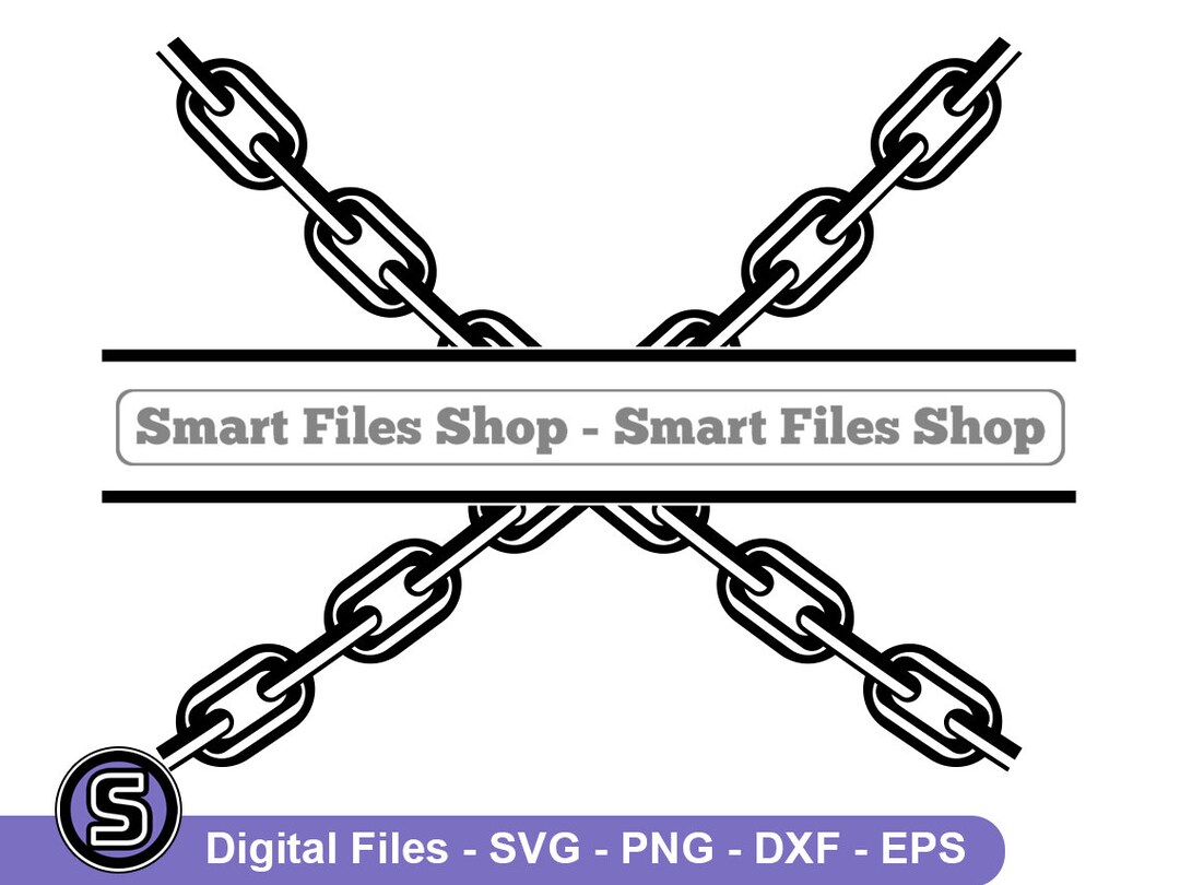 Chain Split Monogram SVG, Chain Svg, Chain Logo Svg, Chain Dxf, Chain ...