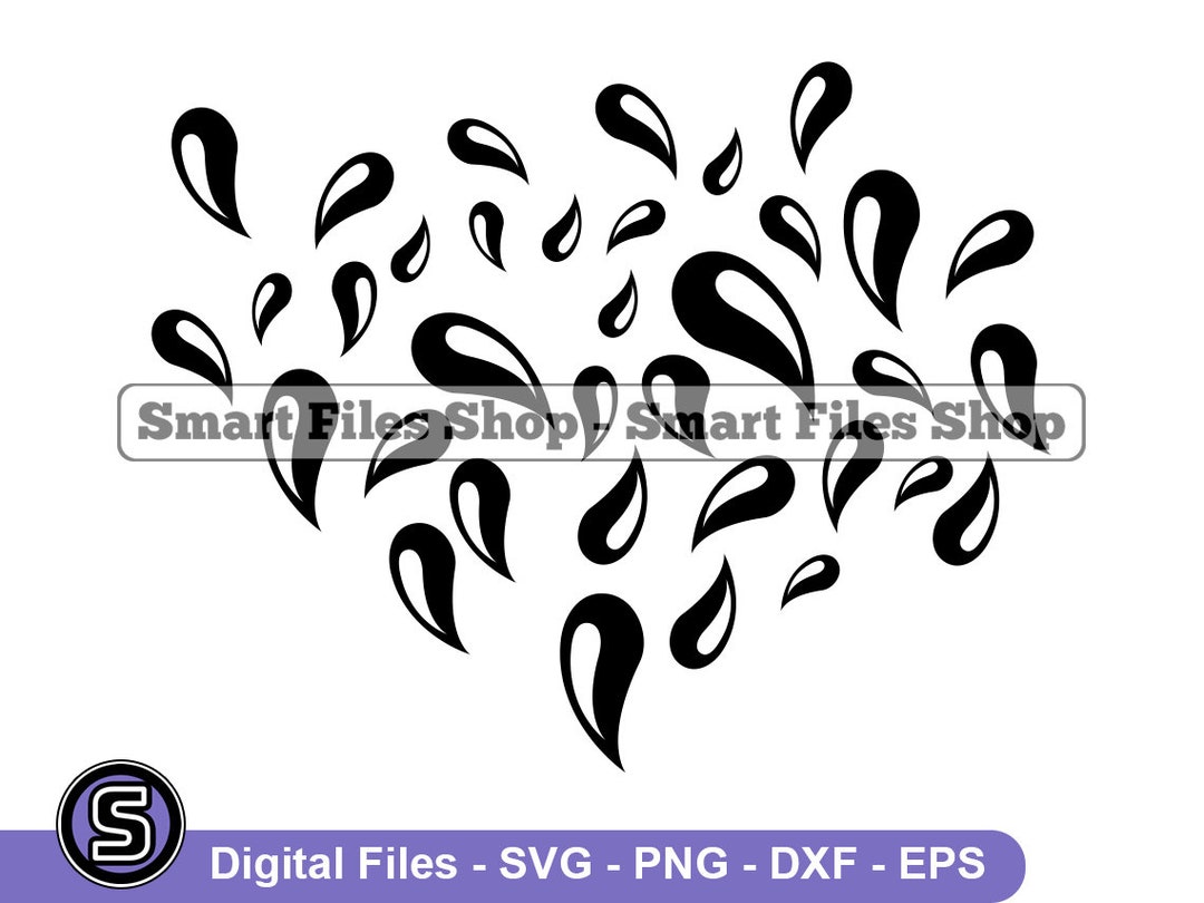 Water Drops Svg, Plumber Svg, Rain Drops Svg, Water Drops Dxf, Water ...
