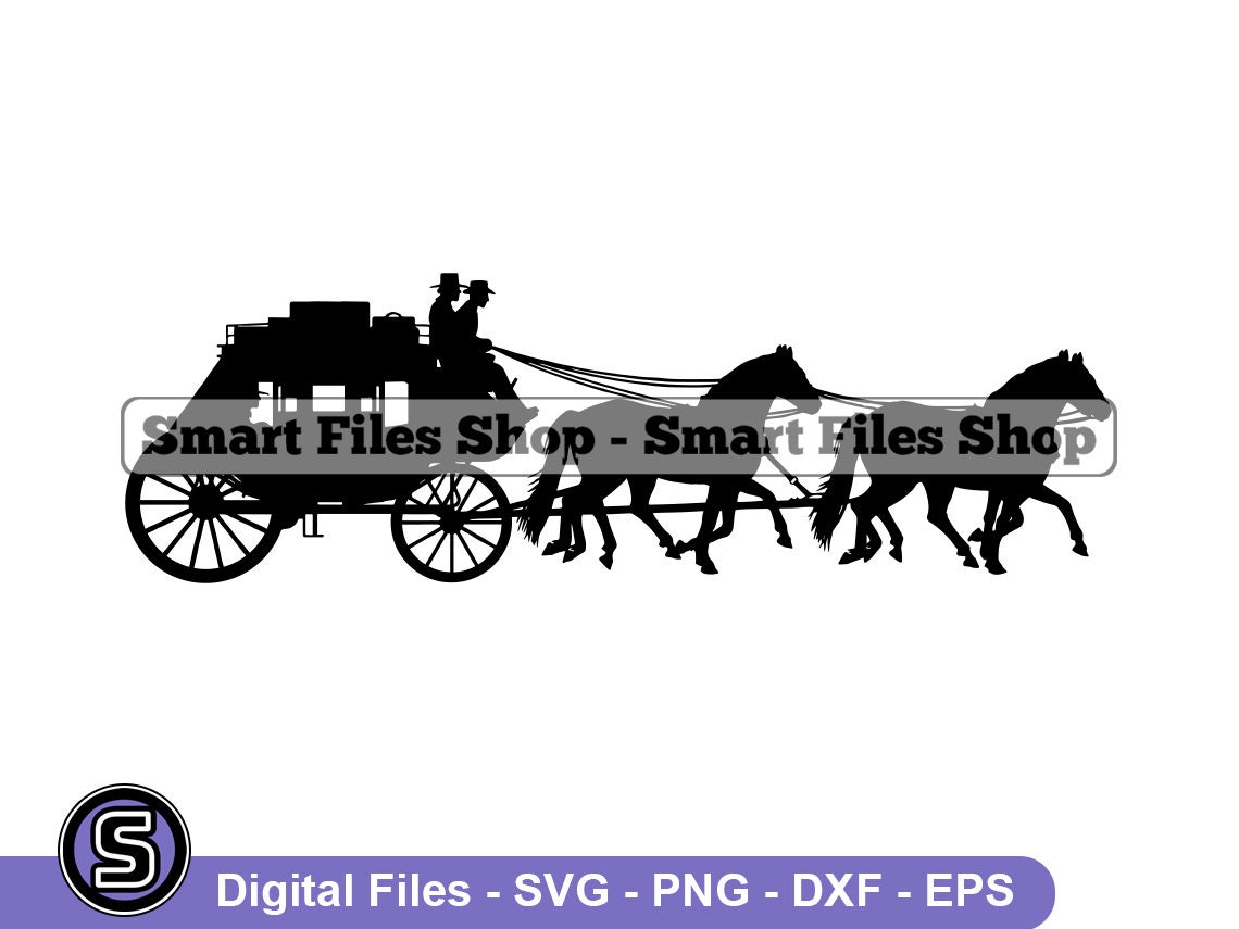 Horse Carriage SVG, Coach Svg, Horse Carriage Dxf, Horse Carriage Png ...