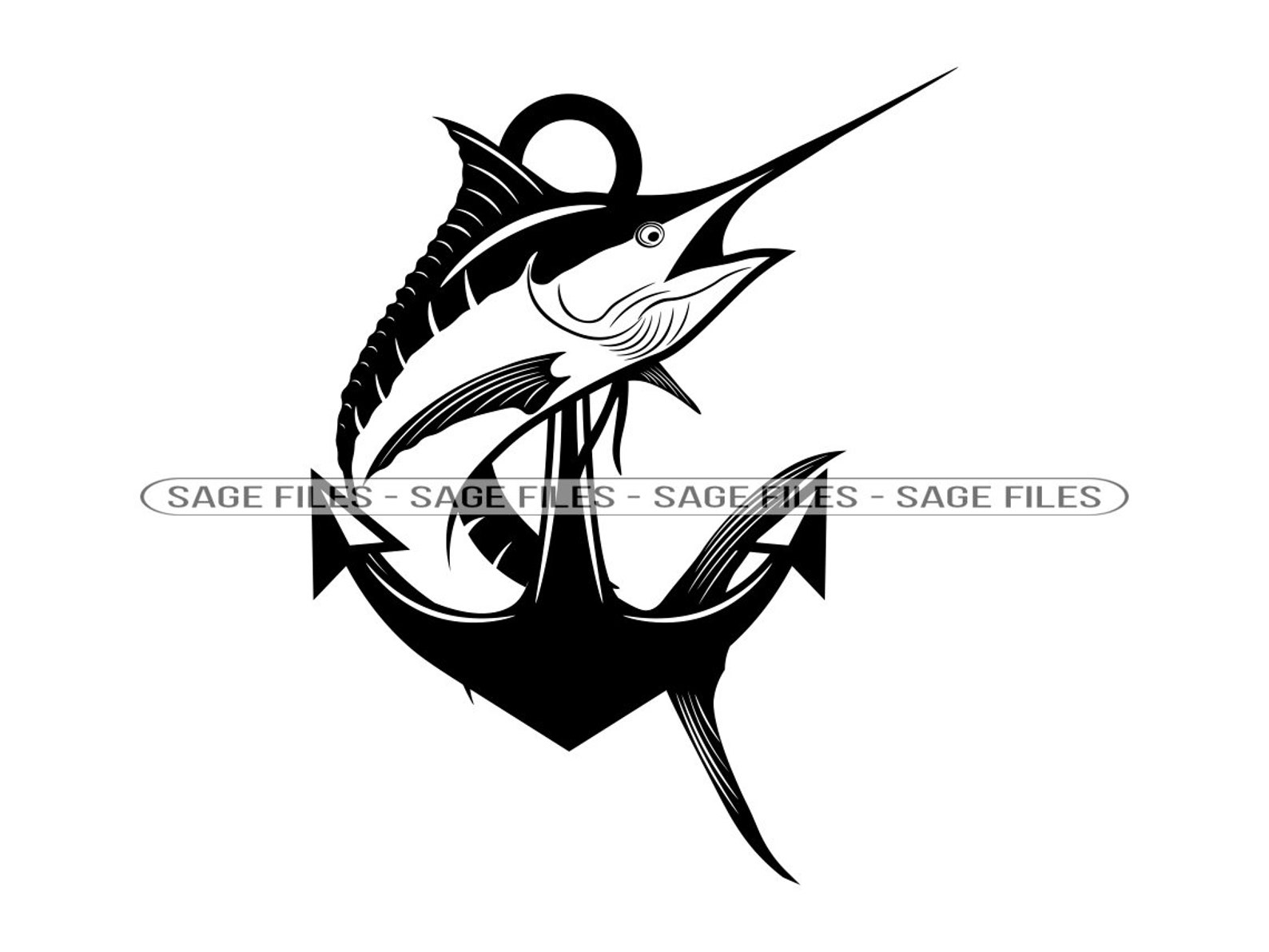 Marlin Fishing #4 Svg, Marlin Svg, Marlin Logo Svg, Fish Svg, Fishing ...