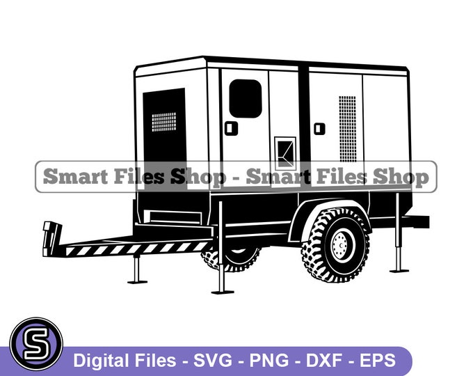 Portable Generator Outline SVG, Generator Clipart, Generator Files for ...