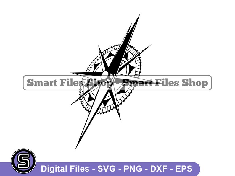 Compass Star 3 Svg Compass Star Svg Navigation SVG Compass | Etsy