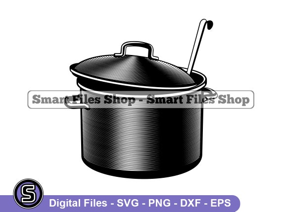 Cooking Logo Svg Cooking Pot Svg Ladle Svg Cooking Dxf - Etsy