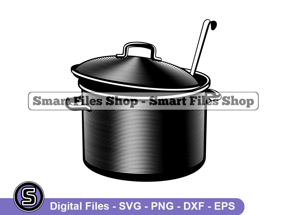 Gumbo Cooking Pot Clip Art