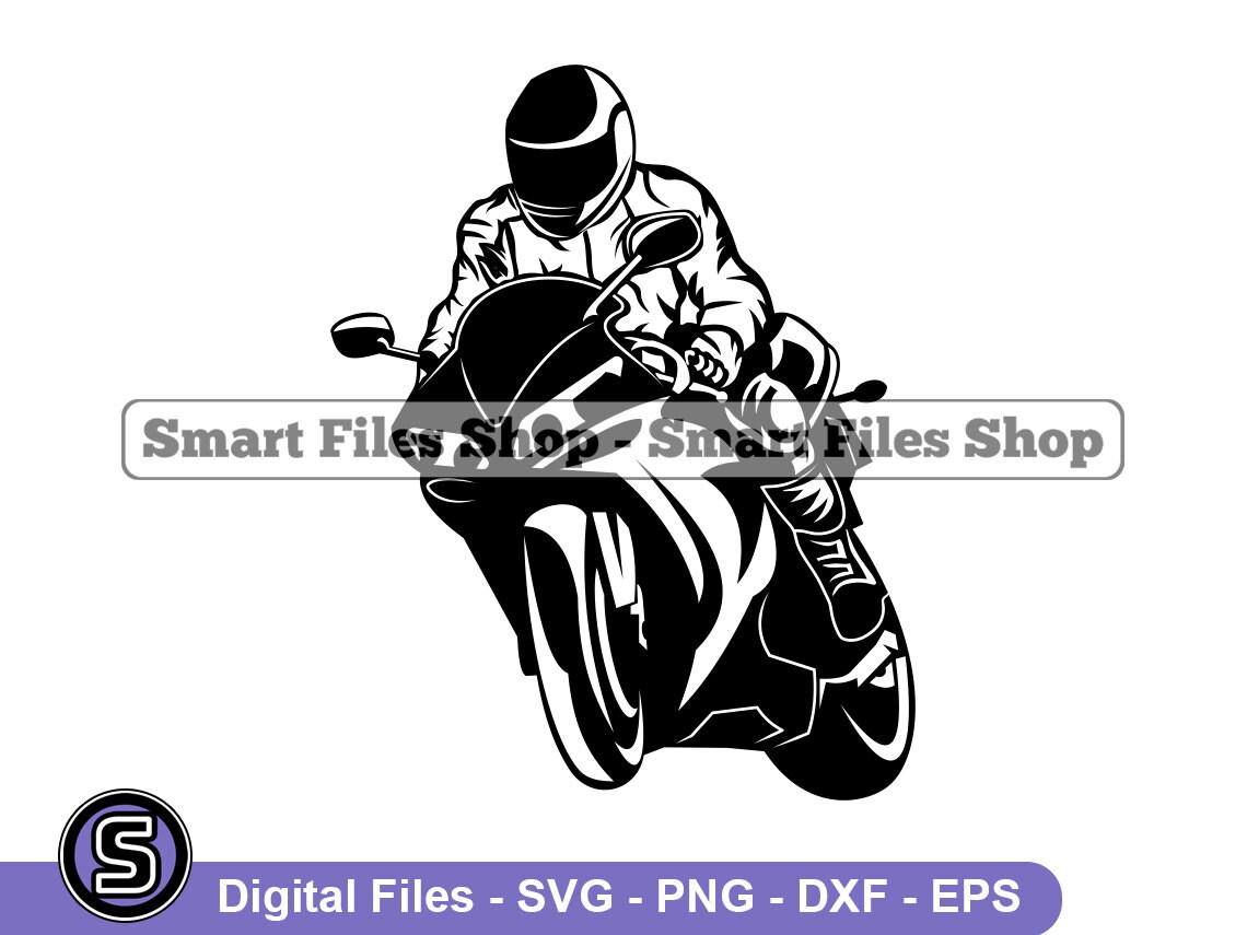 Motorcycle Rider 3 SVG Motorcycle SVG Biking Svg - Etsy
