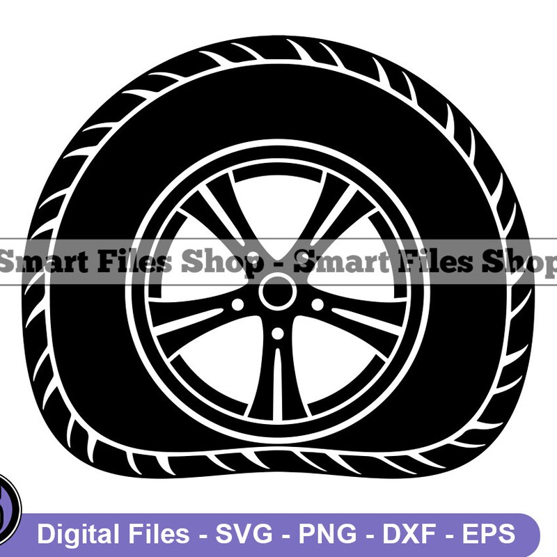 Flat Tire on Car - Etsy