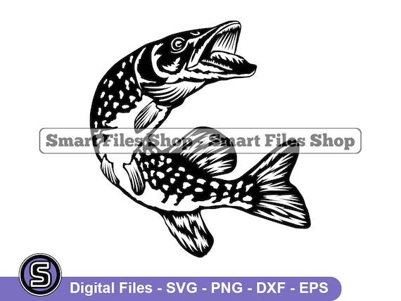 Pike Fish 2 Svg Pike Fishing Svg Fish Svg Pike Fish Dxf - Etsy