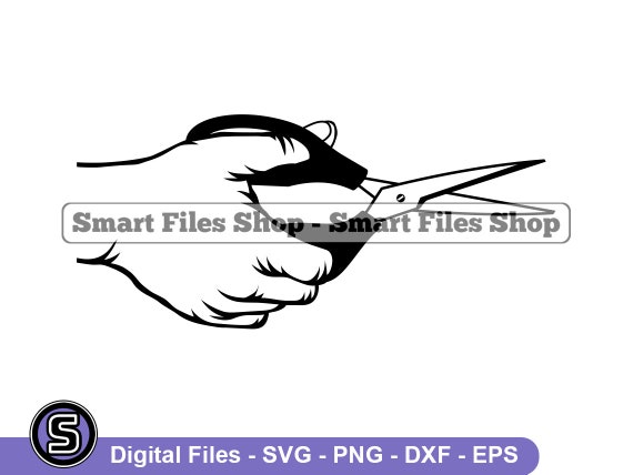 Hand Holding Scissors Svg Scissors Svg Scissors Dxf | Etsy