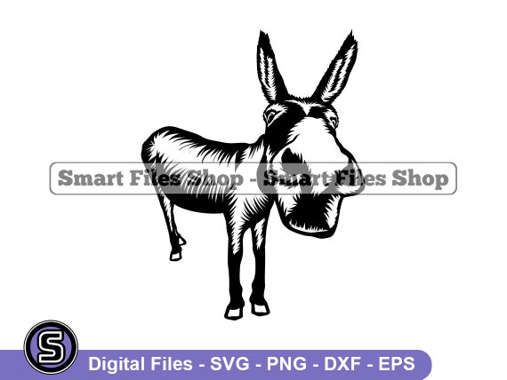 Esel Up Close Svg Esel Svg Lustige Esel Svg Esel Dxf Esel | Etsy