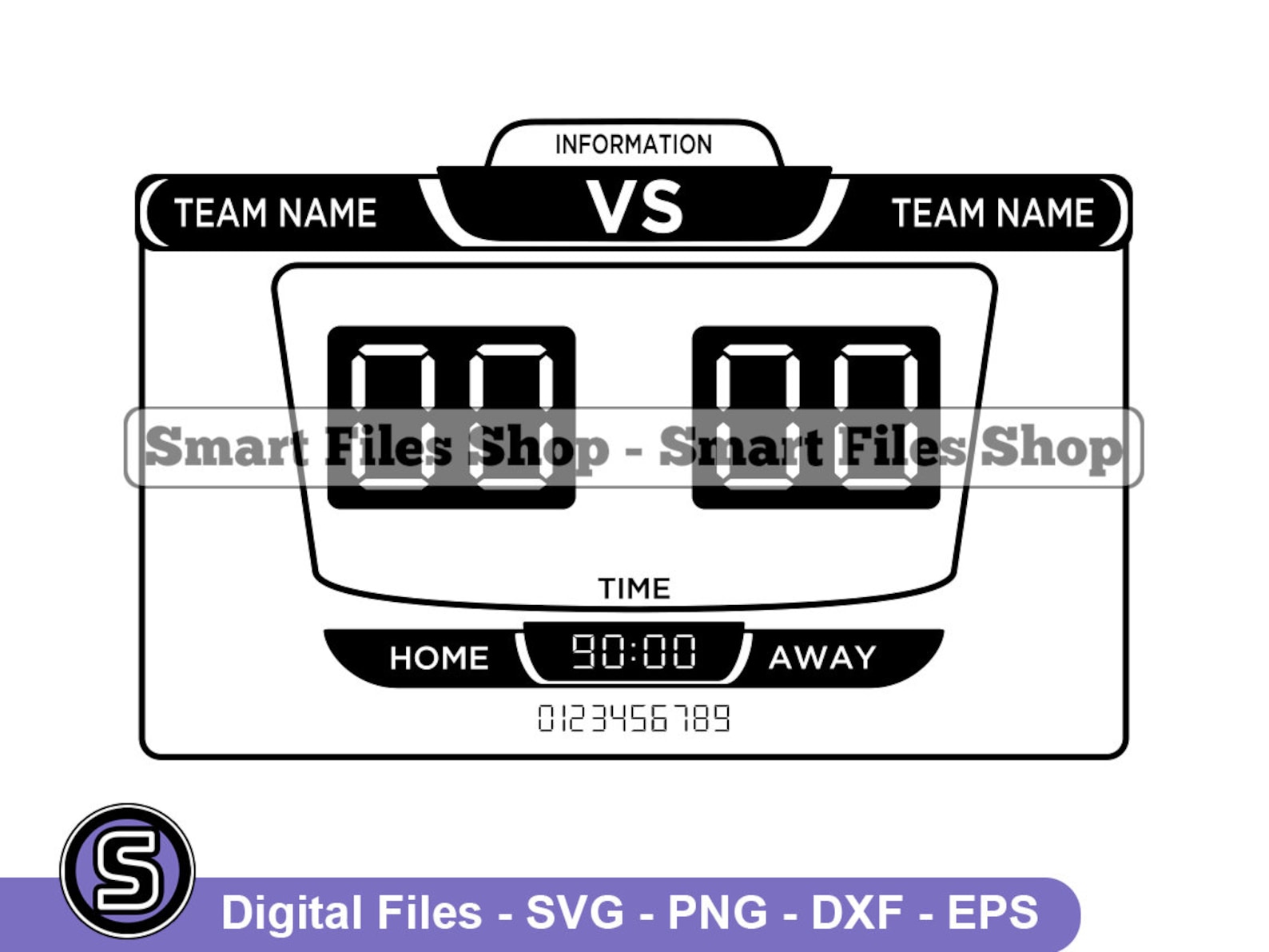Sport Scoreboard SVG, Sport Svg, Scoreboard SVG, Scoreboard Dxf ...
