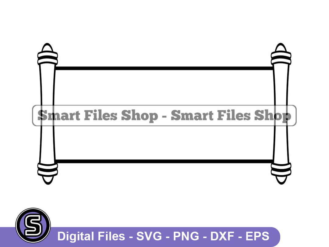 Open Scroll #2 Svg, Scroll Svg, Parchement Svg, Scroll Dxf, Scroll Png ...