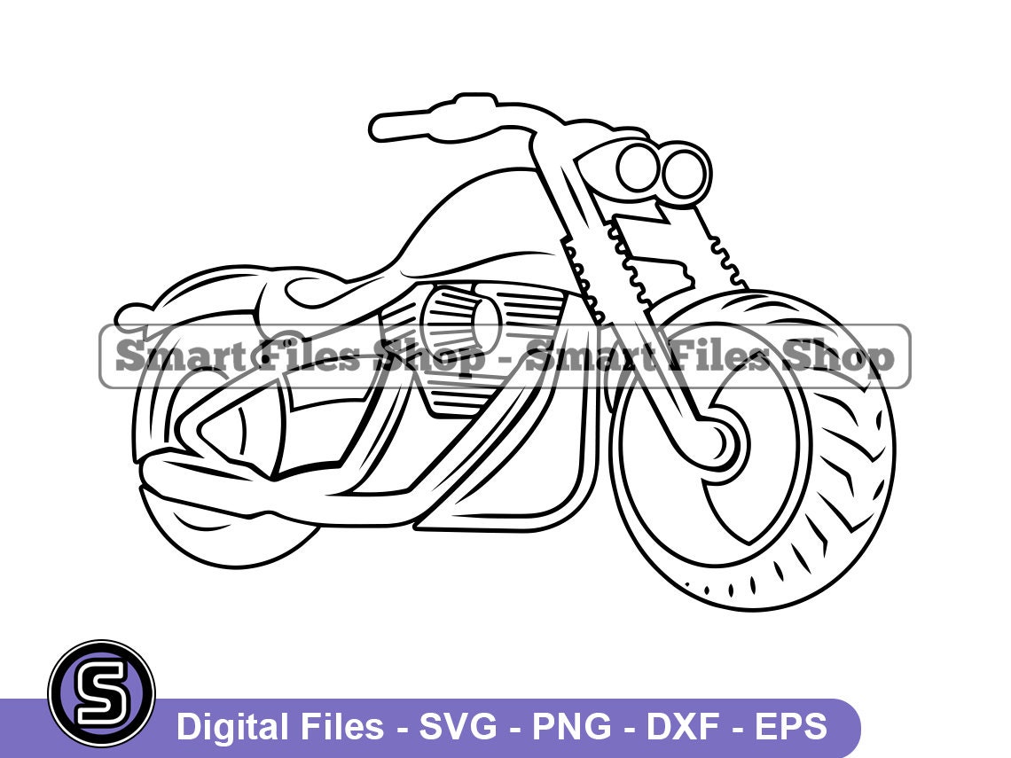 Simple Motorcycle Outline