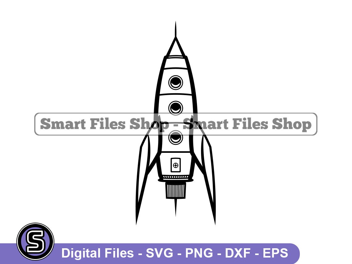 Rocket Ship Svg Spaceship Svg Rocket Svg Rocket Ship Dxf | Etsy
