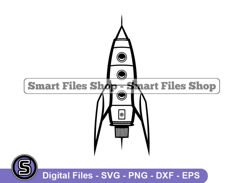 Rocket Ship Svg Spaceship Svg Rocket Svg Rocket Ship Dxf | Etsy