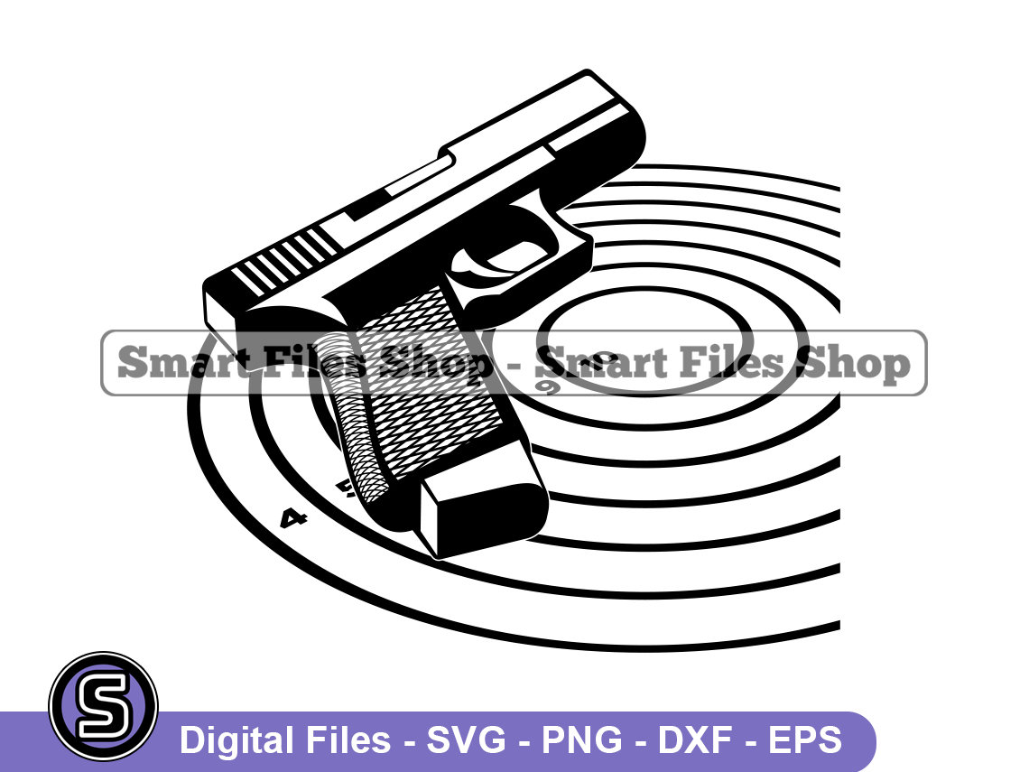 Shooting Range Svg Gun Club Svg Gun Svg Revolver Svg | Etsy