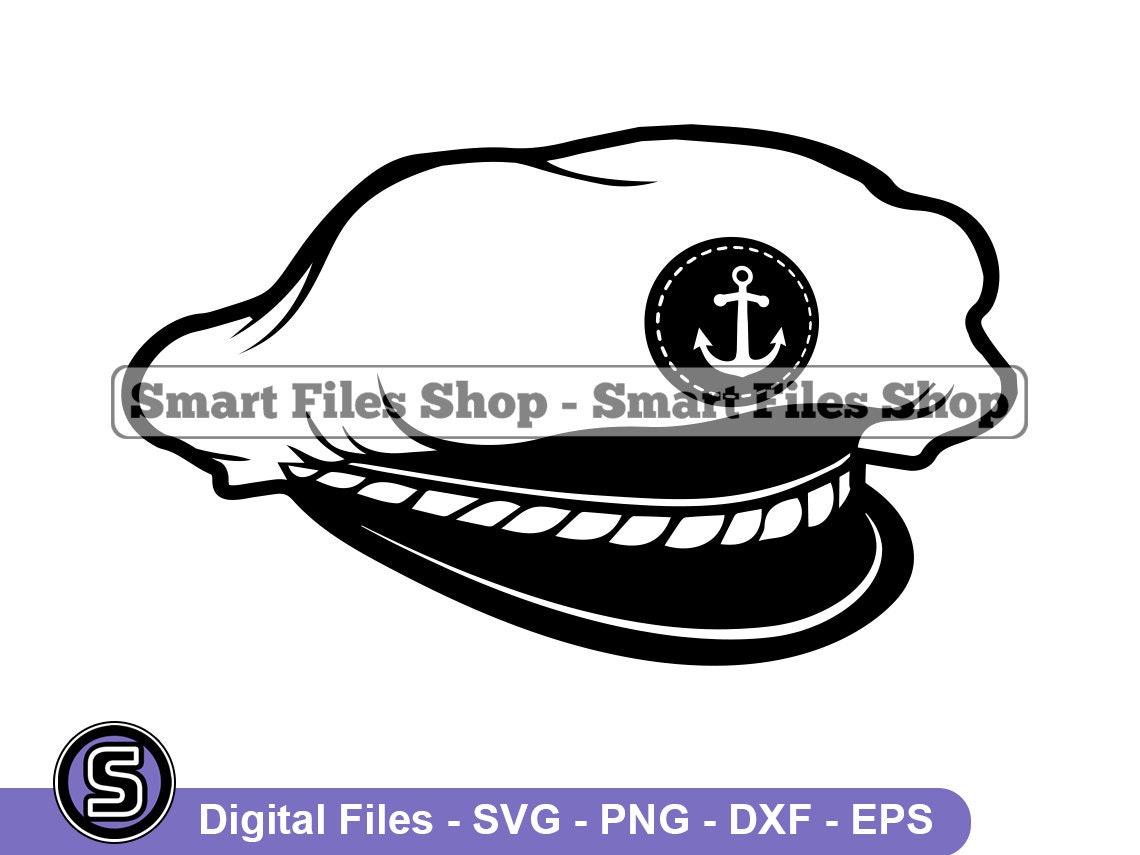 Ship Captain Cap Svg Ship Captain Svg Navy Svg Nautical | Etsy