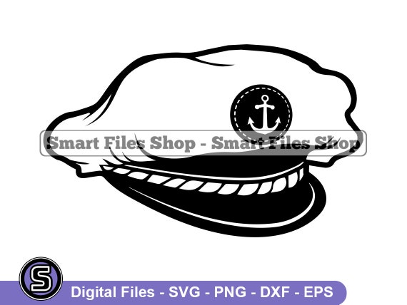 Ship Captain Cap Svg Ship Captain Svg Navy Svg Nautical | Etsy