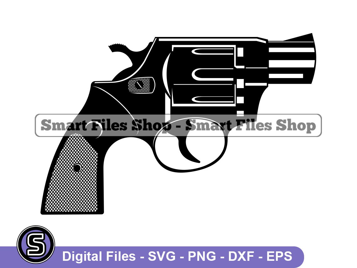 Small Revolver Gun Svg Pistol Svg Gun Svg Revolver Gun Dxf - Etsy