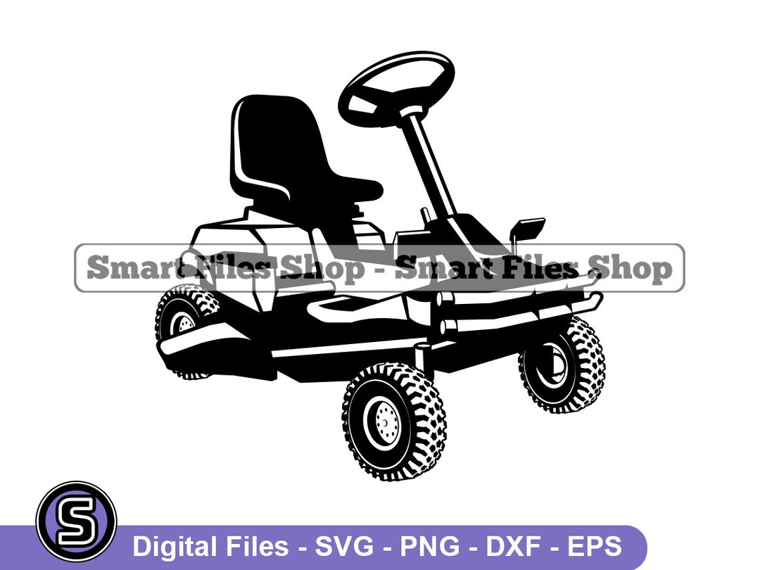 Electric Riding Lawn Mower Svg, Lawn Mower Svg, Landscaping Svg ...