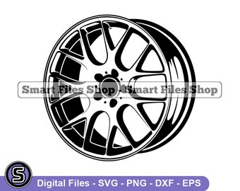 Car Rim Svg - Etsy