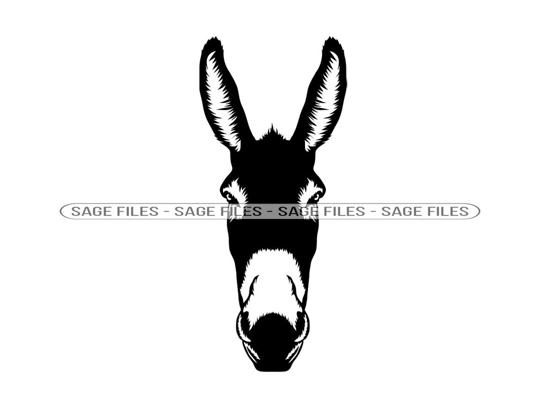 Mule Mascot SVG, Mule Face SVG, Mule Head Svg, Mule Dxf, Mule Png, Mule ...