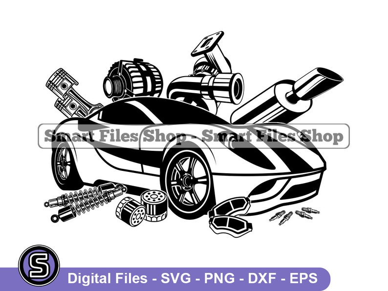 Car Mechanic Logo Svg, Mechanic Svg, Car Repair Svg, Mechanic Dxf ...
