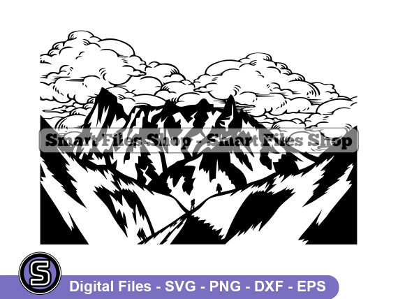 Alps SVG Mountains Svg Mountain Svg Cliffs Svg Mountain | Etsy