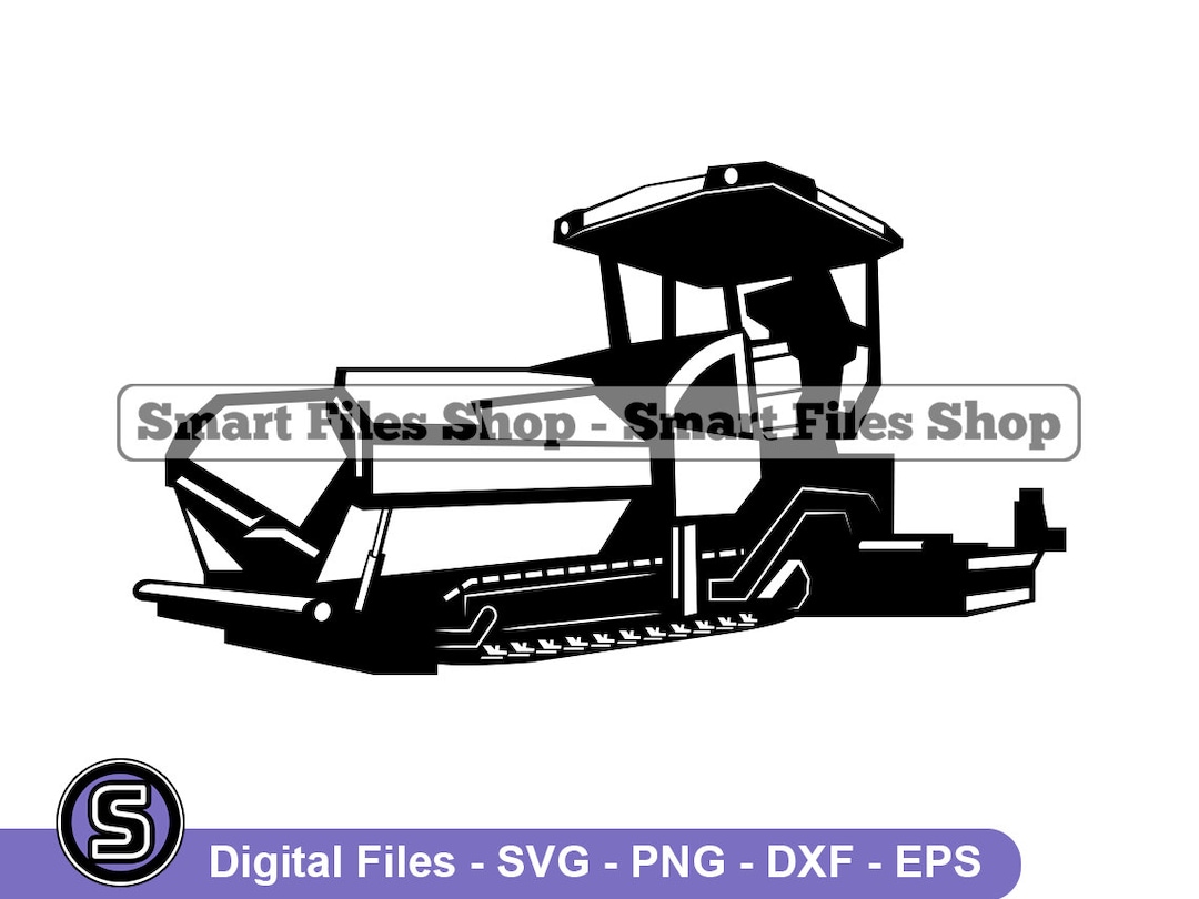 Tracked Asphalt Paver Svg, Asphalt Paver Svg, Heavy Equipment Svg ...