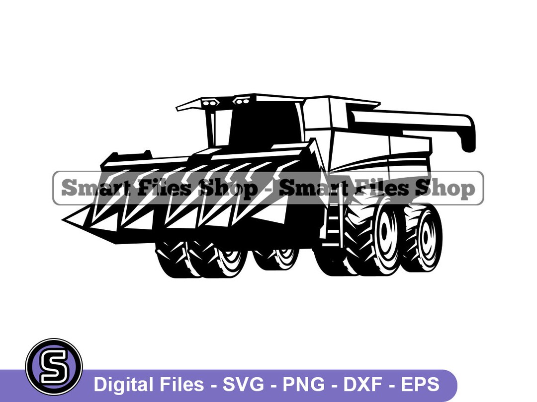 Corn Head #3 Svg, Combine Harvester Svg, Farming Svg, Corn Head Dxf ...