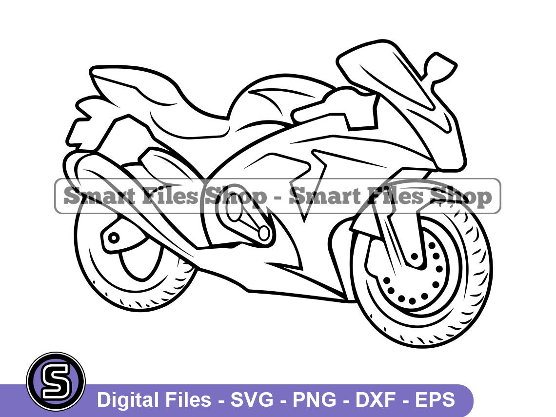 Motorcycle Outline 3 Svg Motorcycle Svg Biking Svg - Etsy