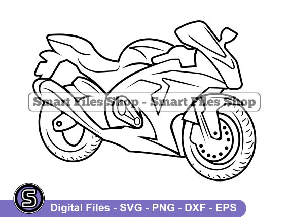 Motorcycle Outline 3 Svg Motorcycle Svg Biking Svg - Etsy